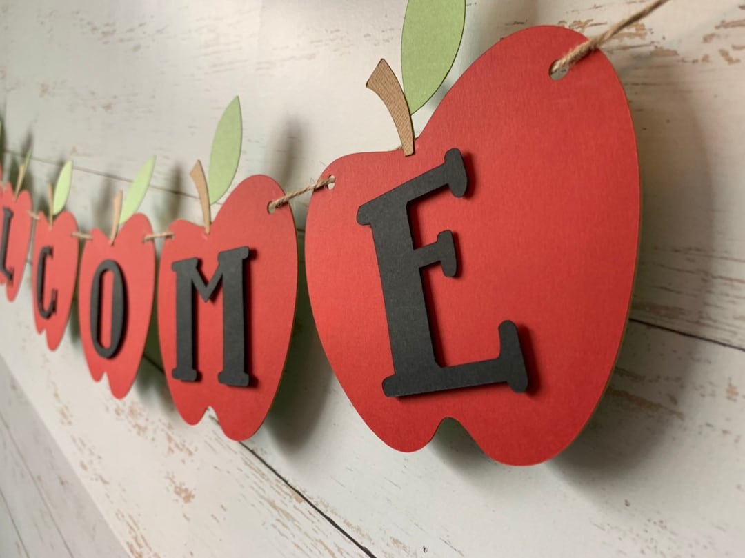 Welcome Banner - Apple Banner - Apple - Classroom - Teacher Banner ...