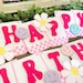Pink Smiley Face Banner, Happy Girl Banner, Checkered Banner, Retro ...