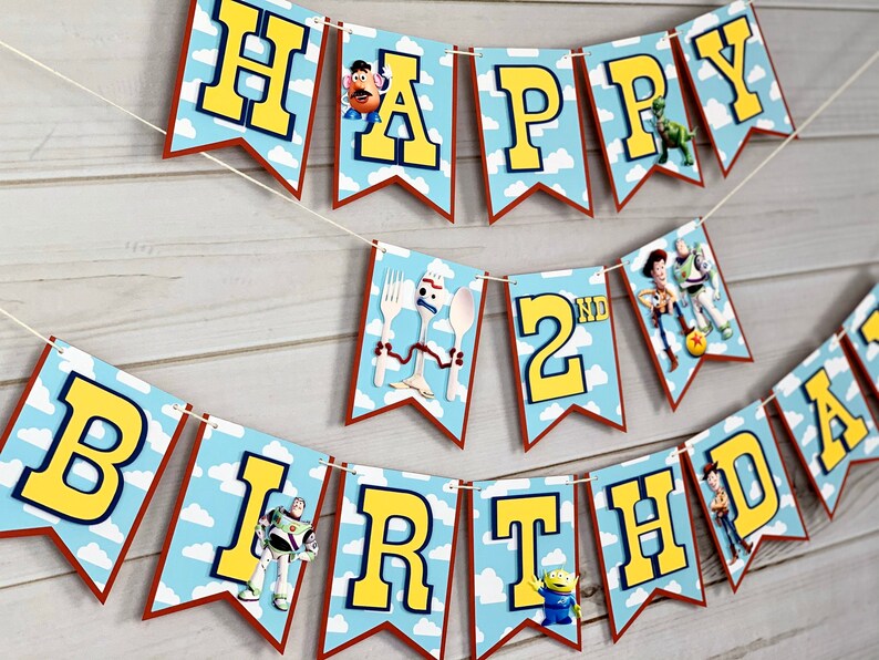 Toy Story Banner Toy Story Birthday Banner Toy Story Decor - Etsy