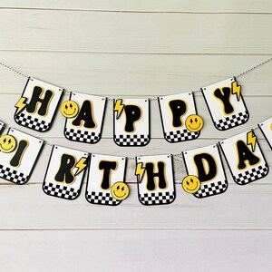 Smiley Face Banner, One Cool Dude Banner, Happy Dude Banner, Checkered ...