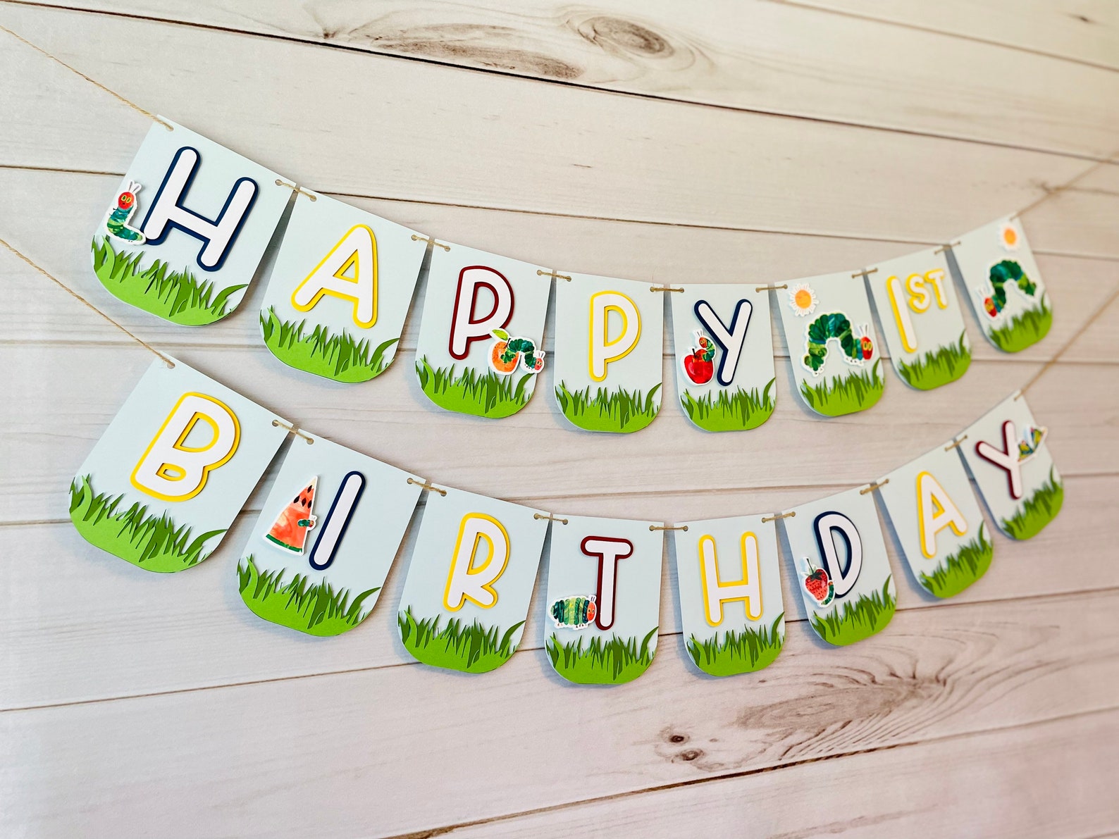 Hungry Caterpillar Banner Caterpillar Birthday Caterpillar - Etsy
