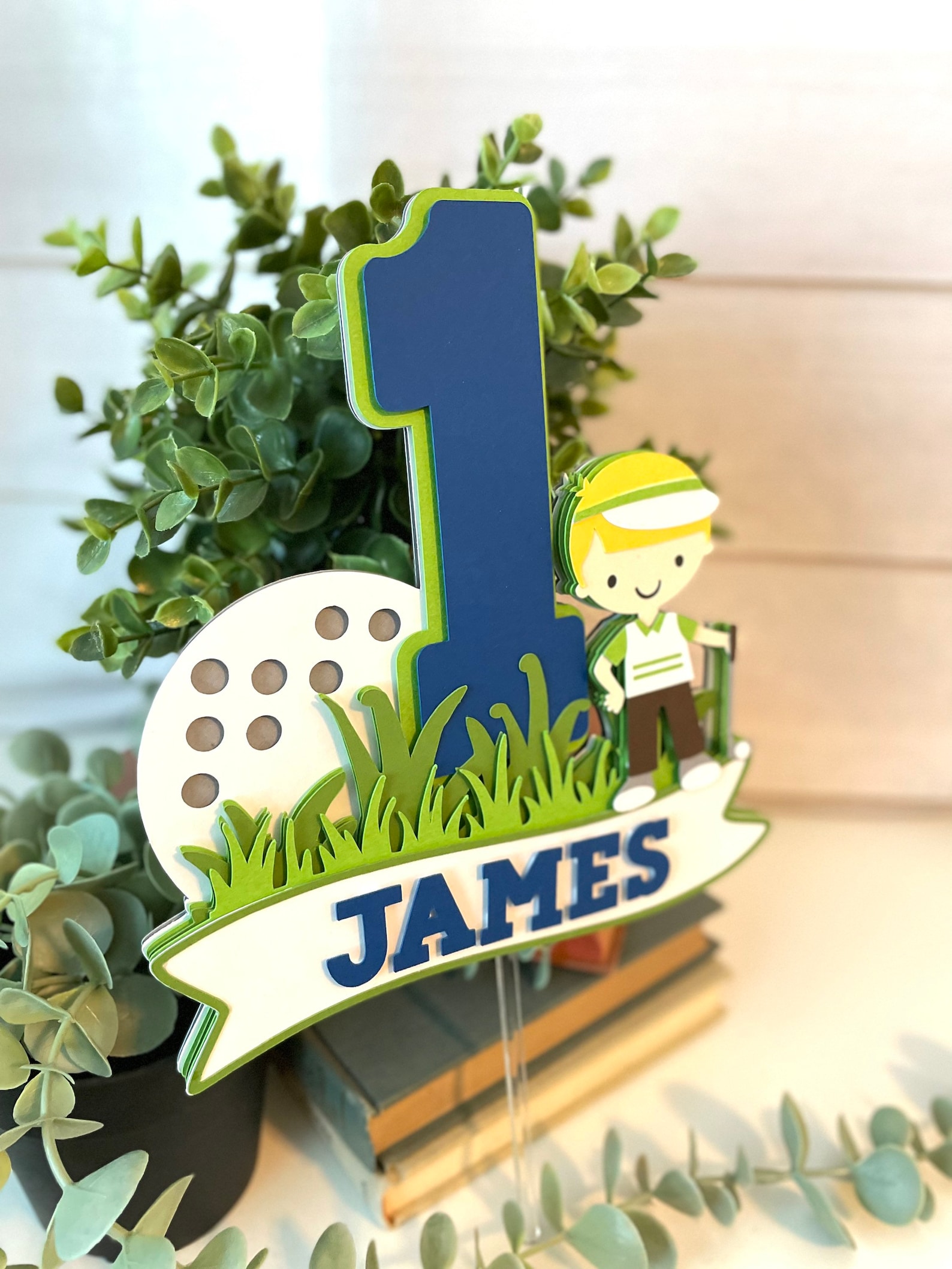 Golf Cake Topper Golf Birthday Hole in One Party | Etsy