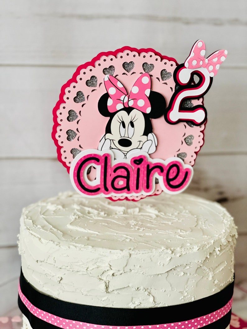 Minnie Cake Topper Minnie Mouse Decor - Etsy