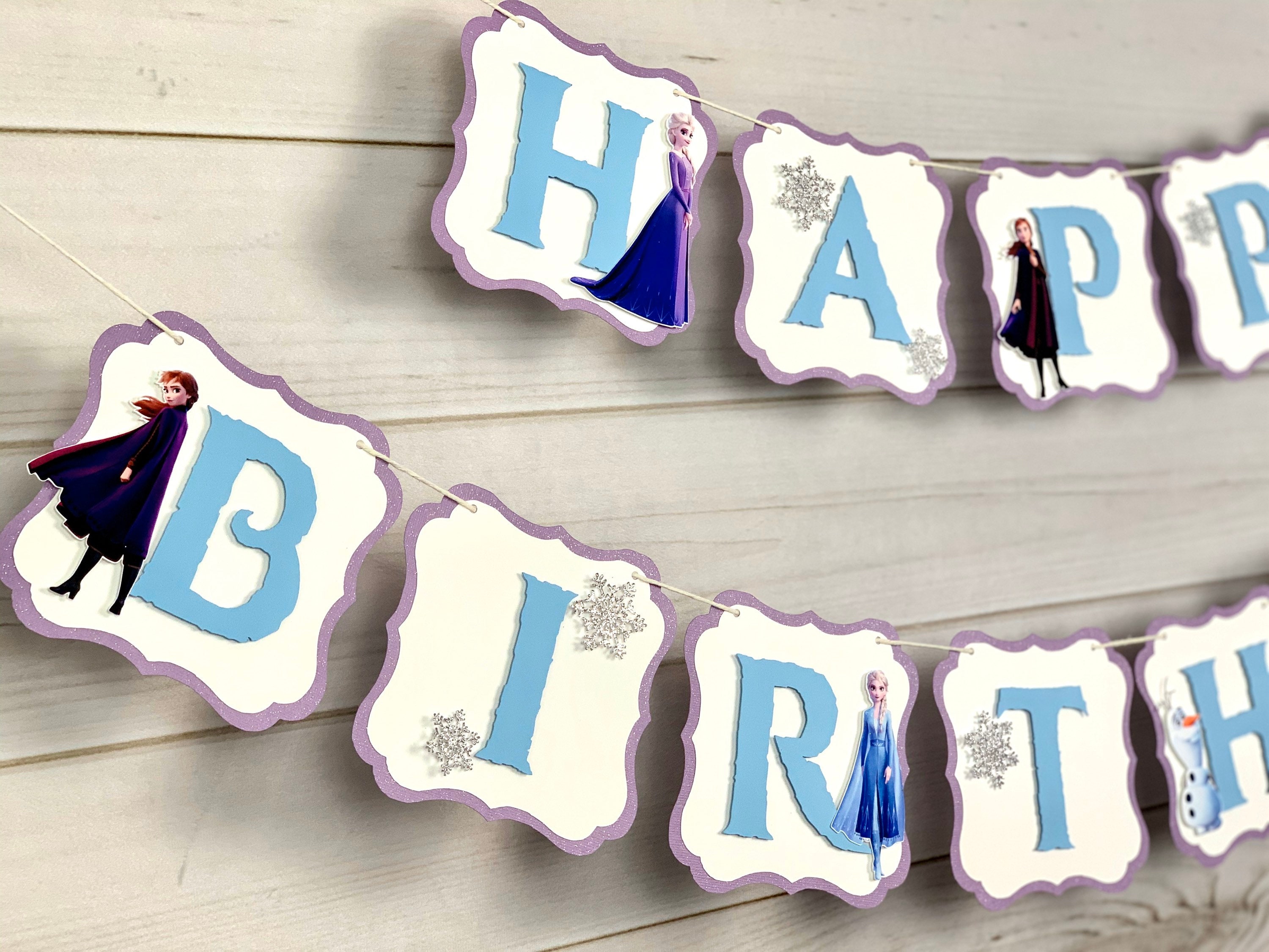 Frozen Birthday Banner Frozen Theme Party Frozen Banner - Etsy UK