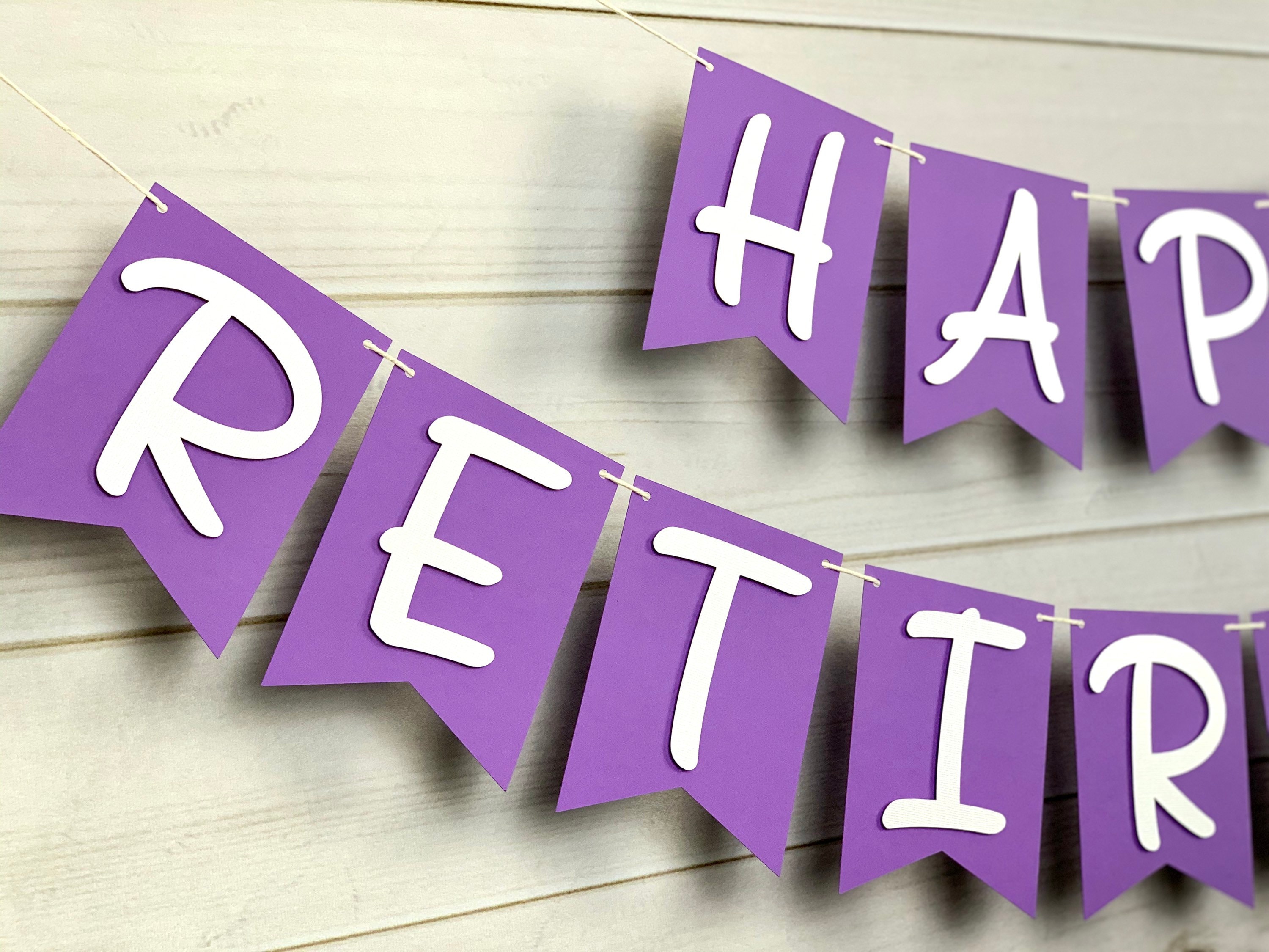 Happy Retirement Banner, Retirement Banner, Banner - Etsy