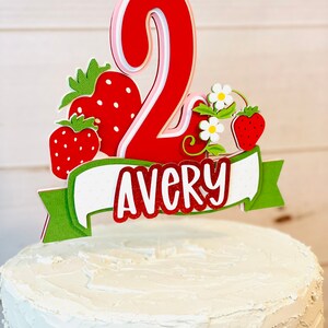 Strawberry Cake Topper, Sweet One, Two Sweet Birthday - Etsy