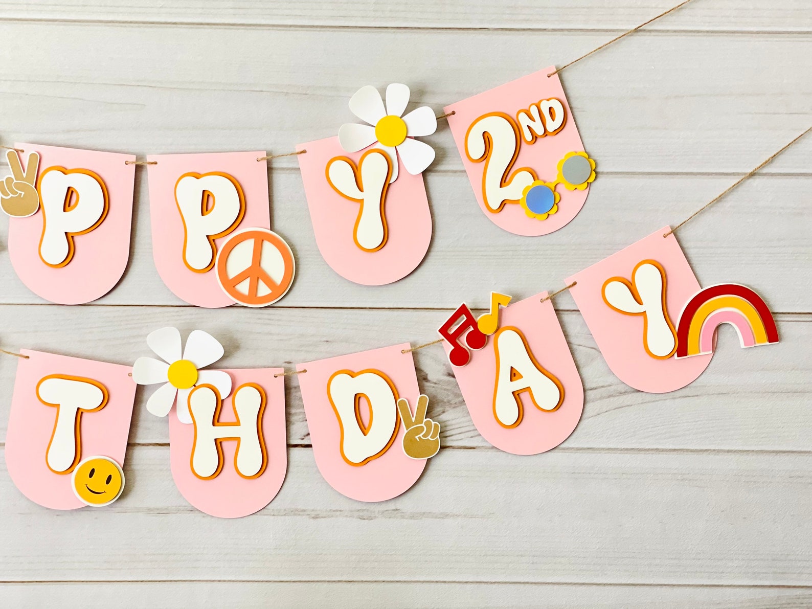 Two Groovy Cupcake Toppers Hippie Cupcake Toppers | Etsy