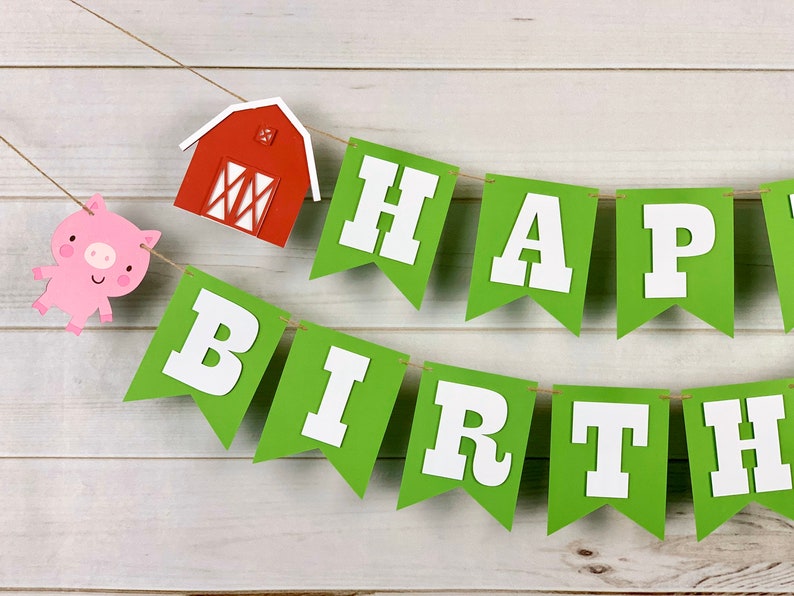 Farm Animal Banner Barnyard Banner Barnyard Theme Party - Etsy