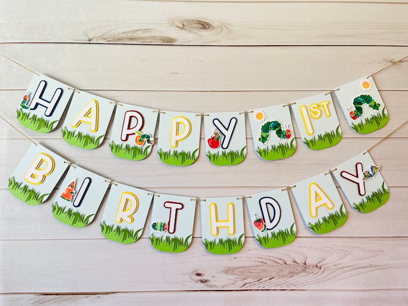 Hungry Caterpillar Banner Caterpillar Birthday Caterpillar - Etsy