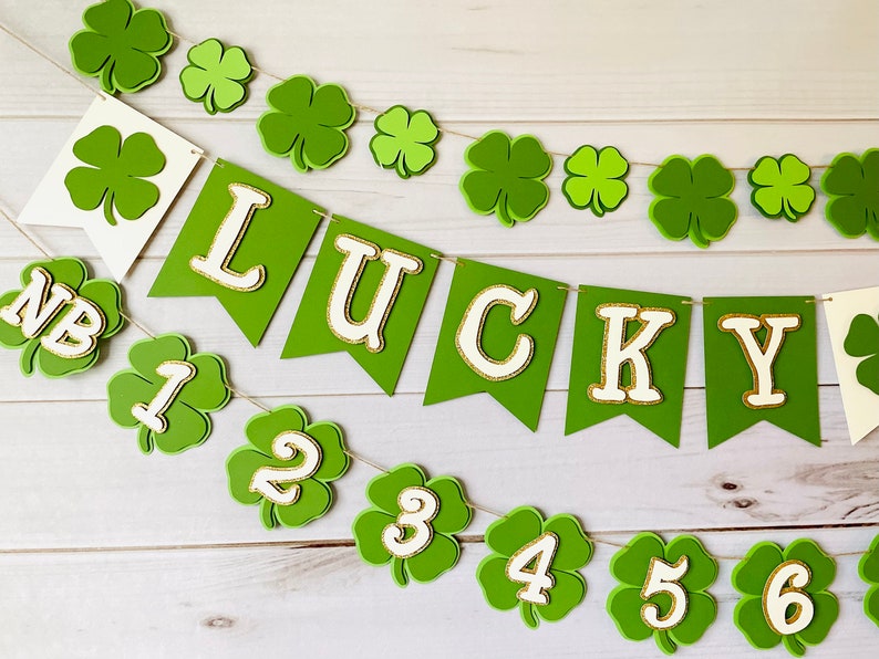 Lucky One Banner, Shamrock Banner, St. Patrick’s Day Decor, Shamrock ...