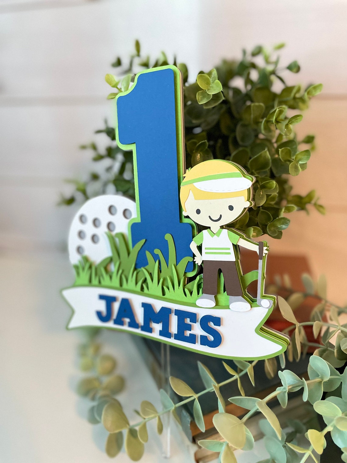 Golf Cake Topper Golf Birthday Hole in One Party - Etsy