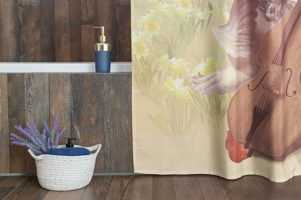 The Ostrich Playing Cello Illustration Art Shower Curtains - Etsy