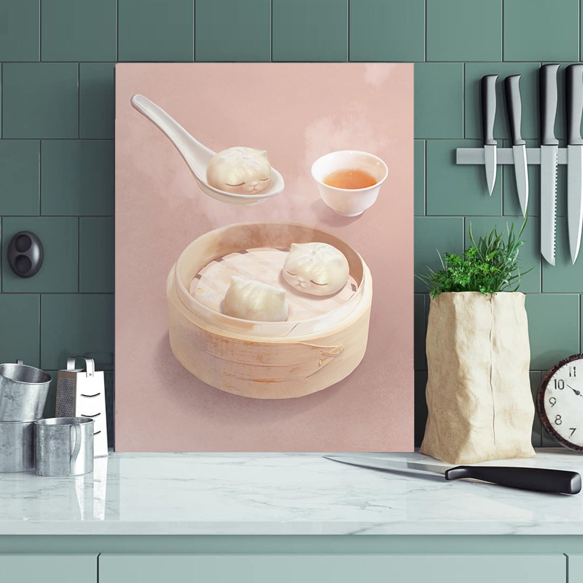 Bao Food Illustration Kitchen Poster Wall Art Poster - Etsy