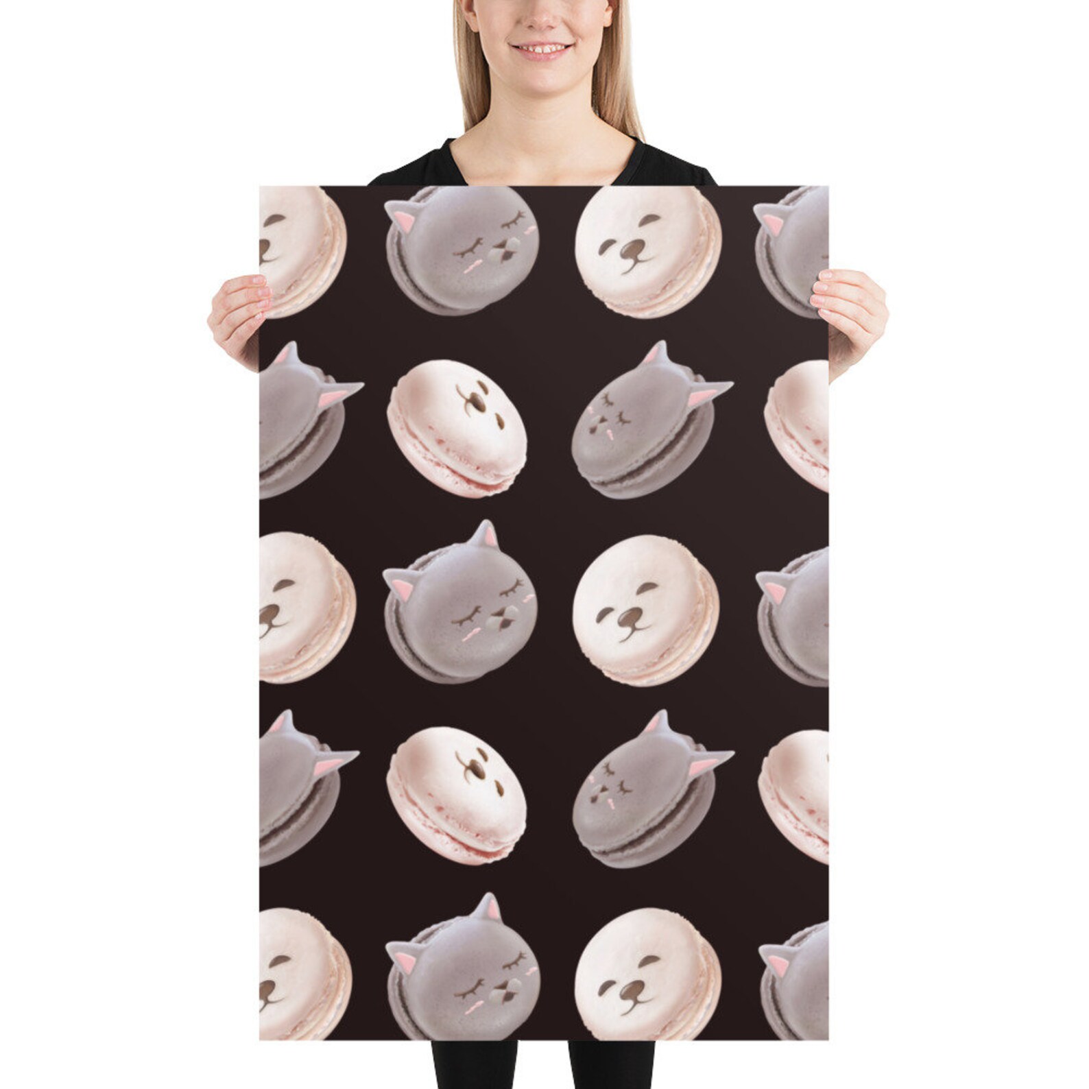 Macaron Food Illustration Kitchen Poster Wall Art | Etsy