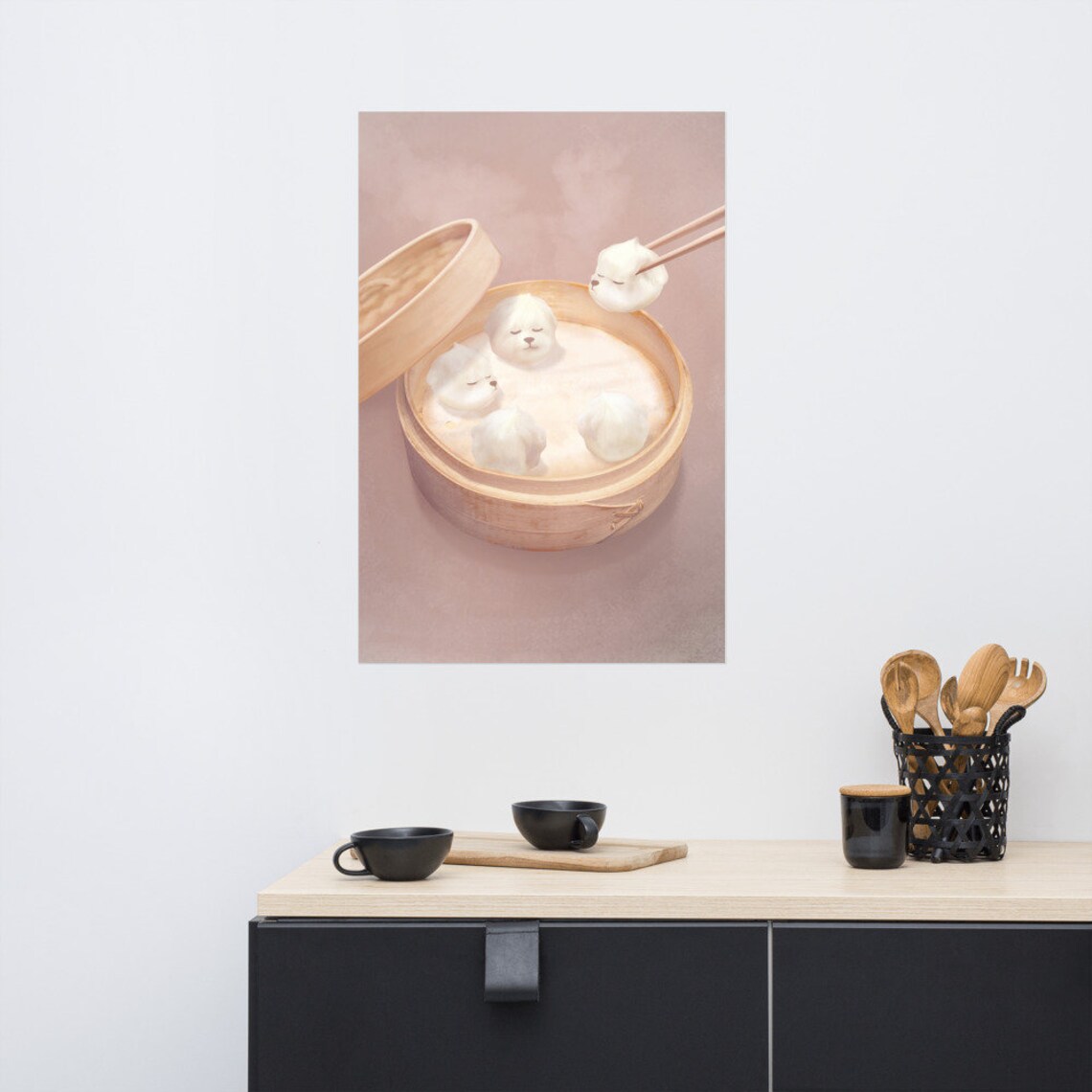 Xiao Long Bao Food Illustration Kitchen Poster Wall Art Poster - Etsy