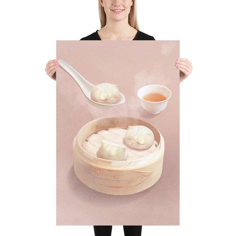 Bao Food Illustration Kitchen Poster Wall Art Poster - Etsy