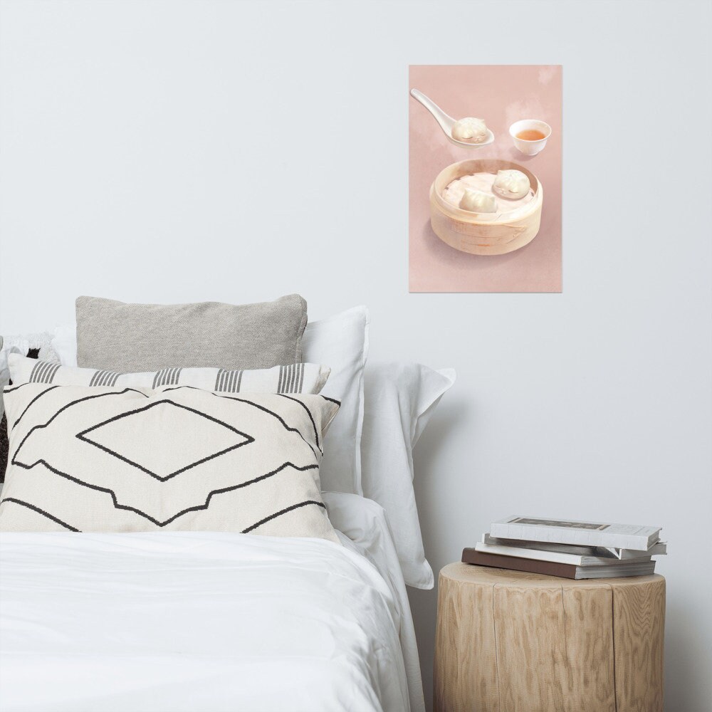 Bao Food Illustration Kitchen Poster Wall Art Poster - Etsy