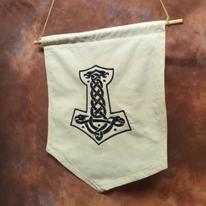 Thor's Hammer Design Wall Hanging Banner - Etsy