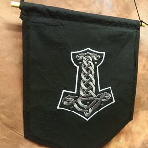 Thor's Hammer Design Wall Hanging Banner - Etsy
