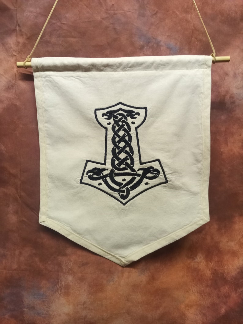 Thor's Hammer Design Wall Hanging Banner - Etsy