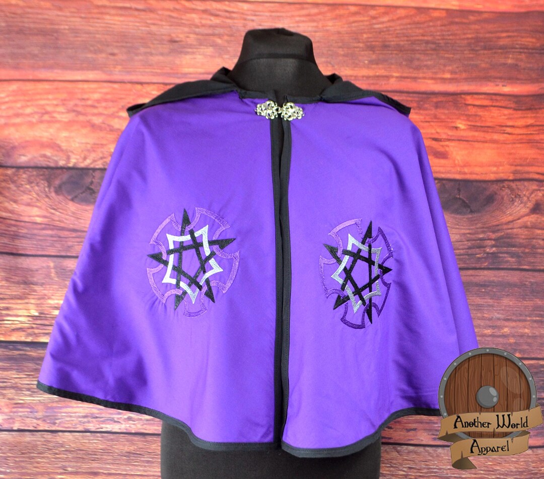 Kindred Cape - Purple With Celtic Pentagram Design - Etsy