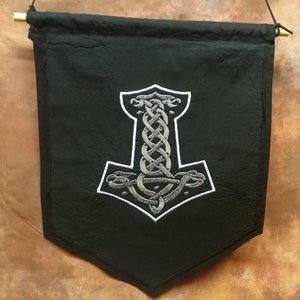 Thor's Hammer Design Wall Hanging Banner - Etsy