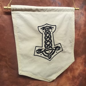 Thor's Hammer Design Wall Hanging Banner - Etsy