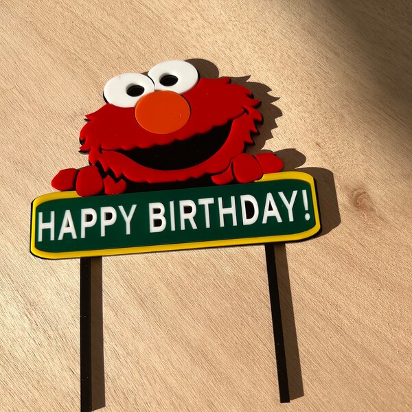 Elmo Cake Topper - Etsy