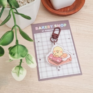 Bakery Shop Food Dessert Acrylic Cute Keychain Sweet Dessert : Double ...