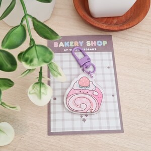 Bakery Shop Food Dessert Acrylic Cute Keychain Sweet Dessert : Double ...