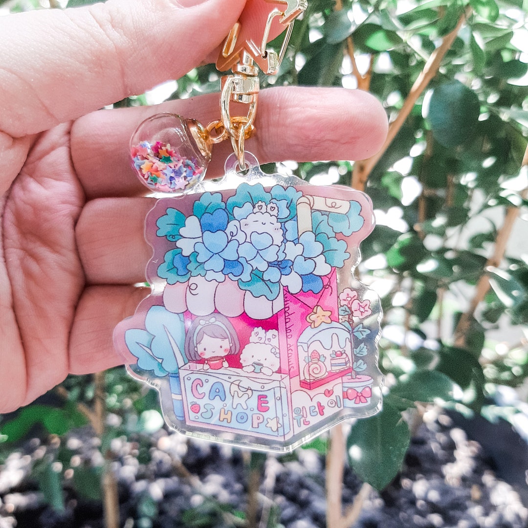 Holographic Keychain - Charm With Shaker Ball - Nami and Soya - Cute ...