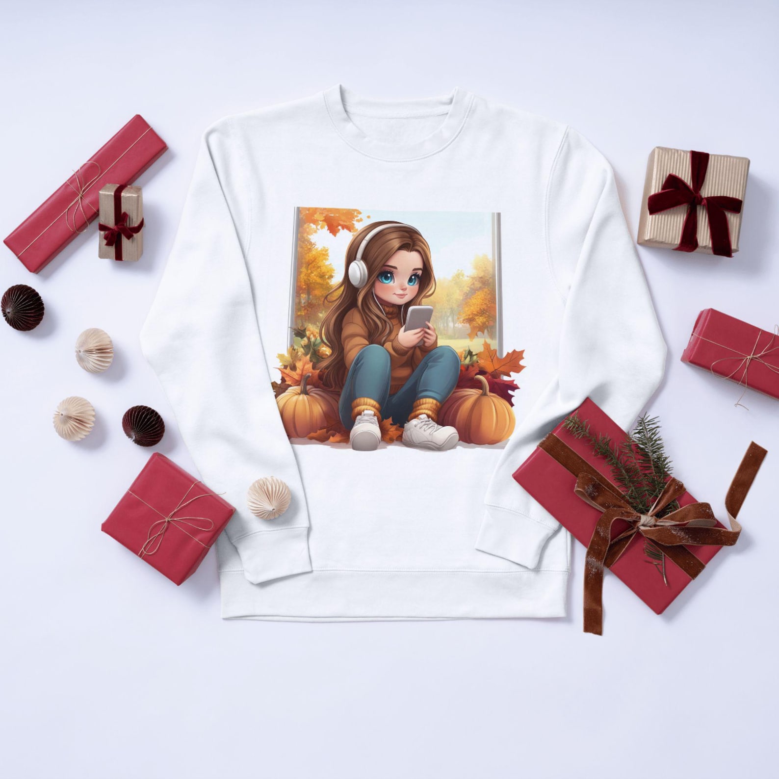 Fall Chibi Clipart: Kawaii Halloween Scrapbooking Designs in PNG - Etsy