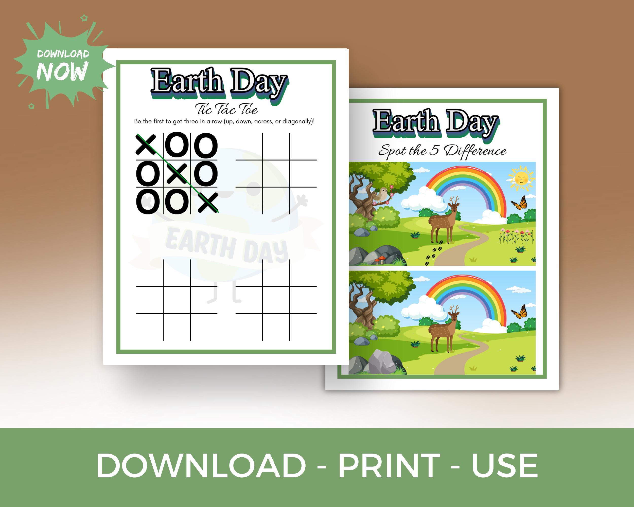 Earth Day Activity Bundle | Printable Games & Coloring Pages (digital ...