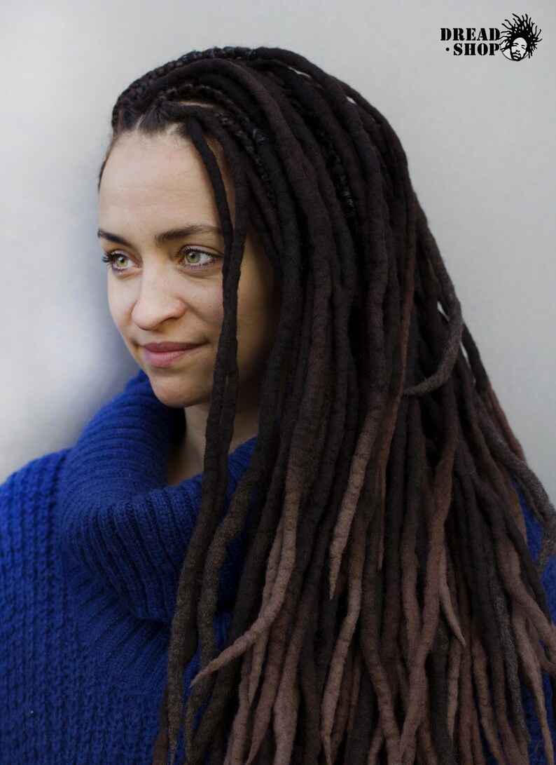 40 WOOLEN DREADLOCKS Samurai / custom temporary handmade | Etsy