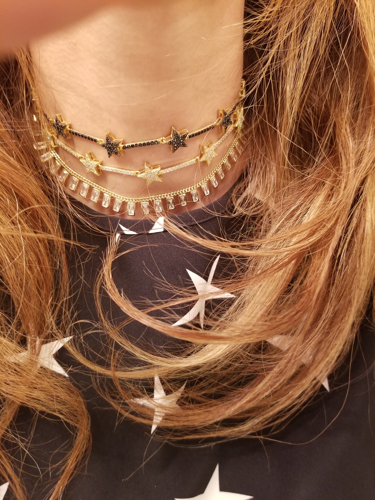 Star Adjustable Choker Necklace 925 Sterling Silver | Etsy