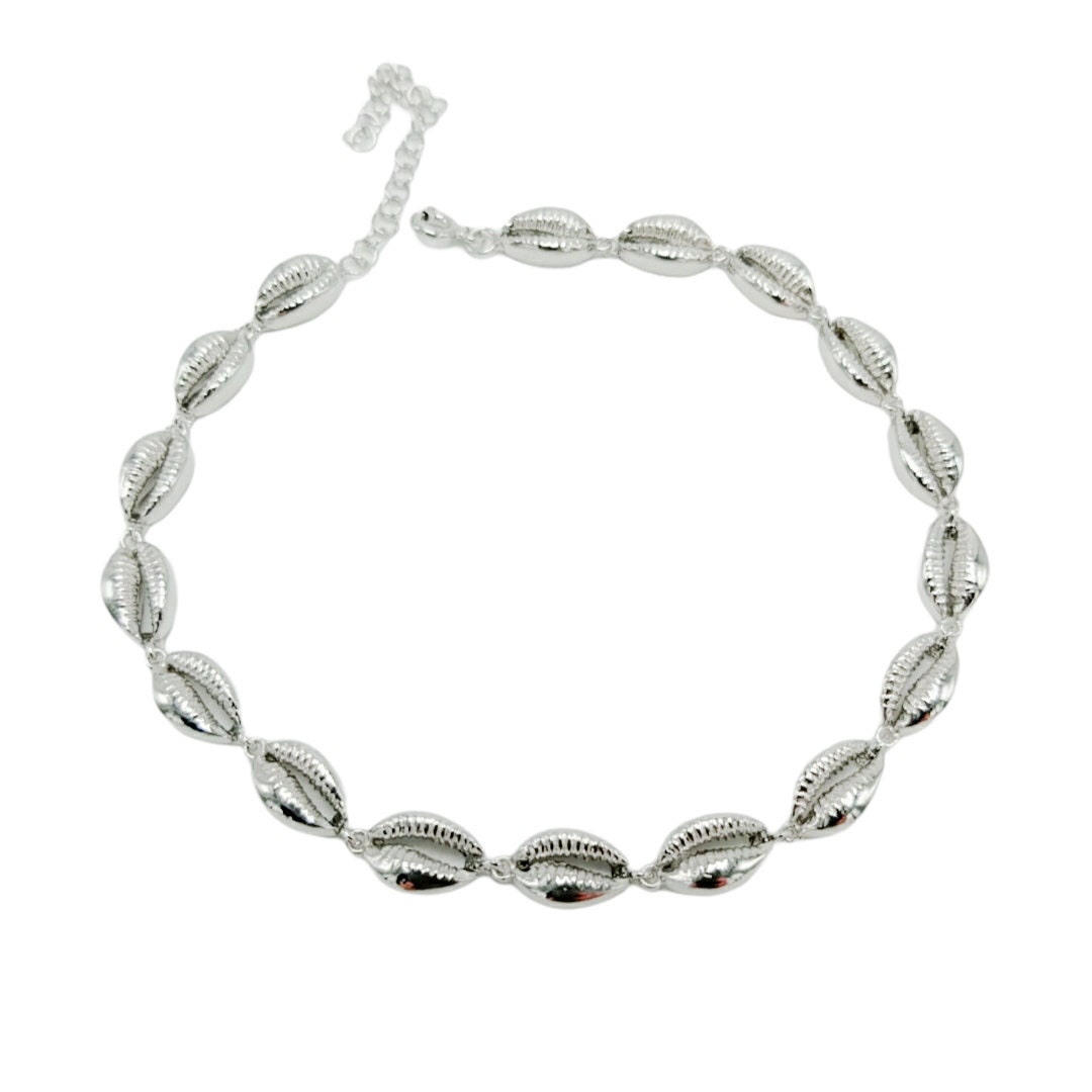 Seashell Solid 925 Sterling Silver Body Chain Adjustable Anklet With ...