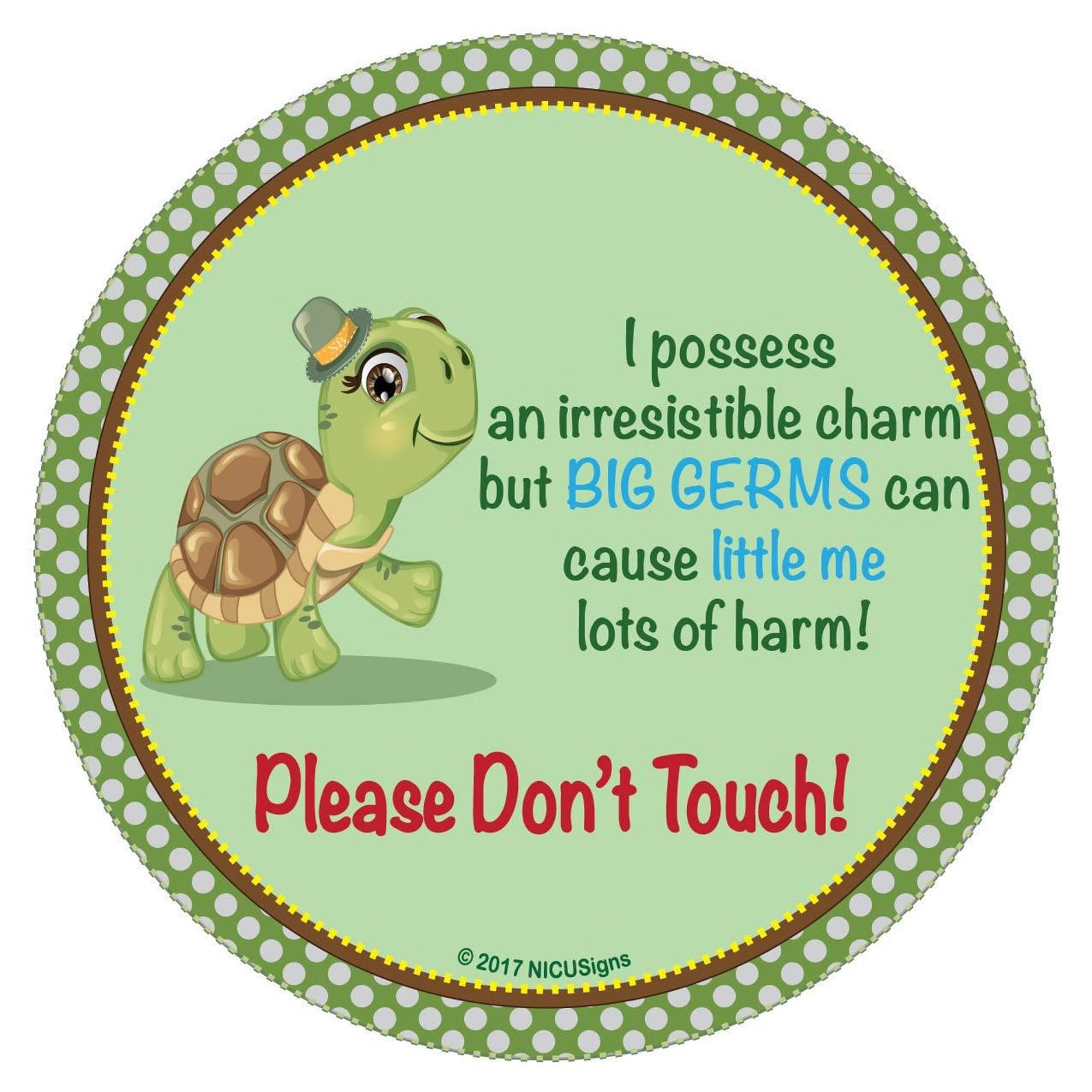 Car Seat Tag Stroller Tag Newborn/preemie Germ Stopper Sign - Etsy