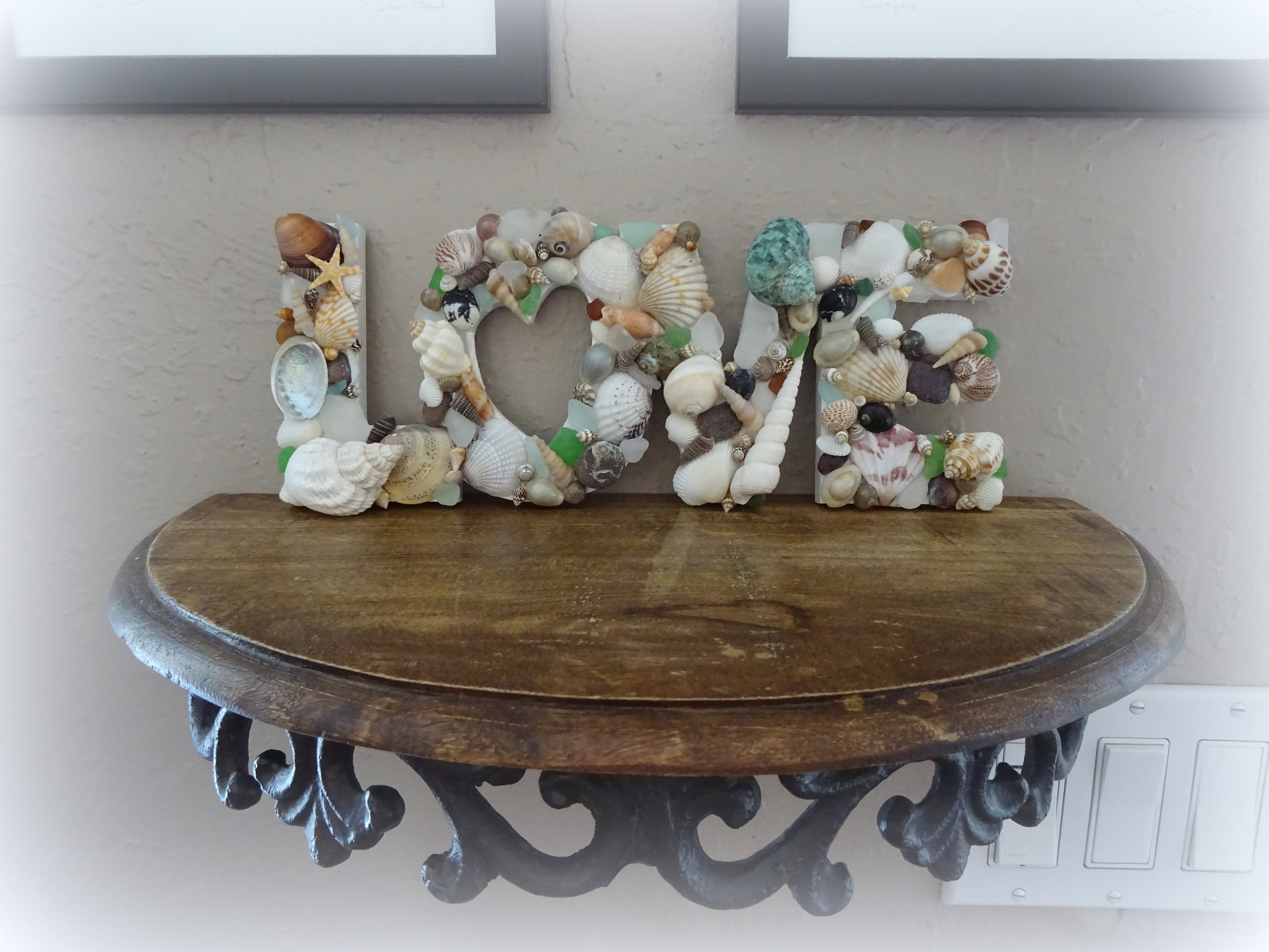 Seashell and Sea Glass LOVE Sign - Etsy