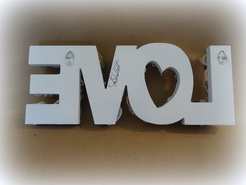 Seashell and Sea Glass LOVE Sign | Etsy