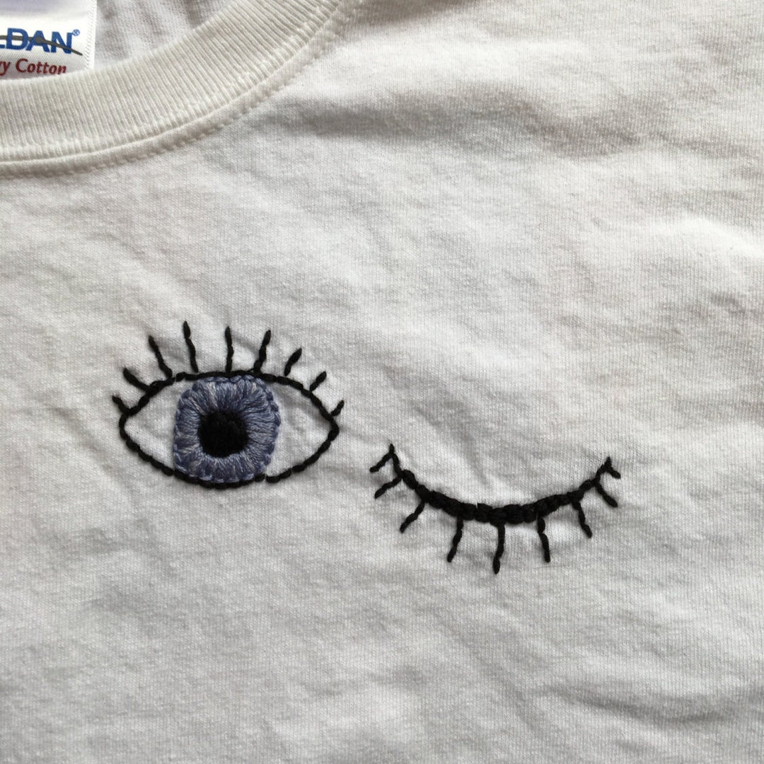 Open Closed Eyes Emblem Shirt - Etsy