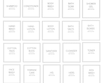 Bathroom Labels - Etsy