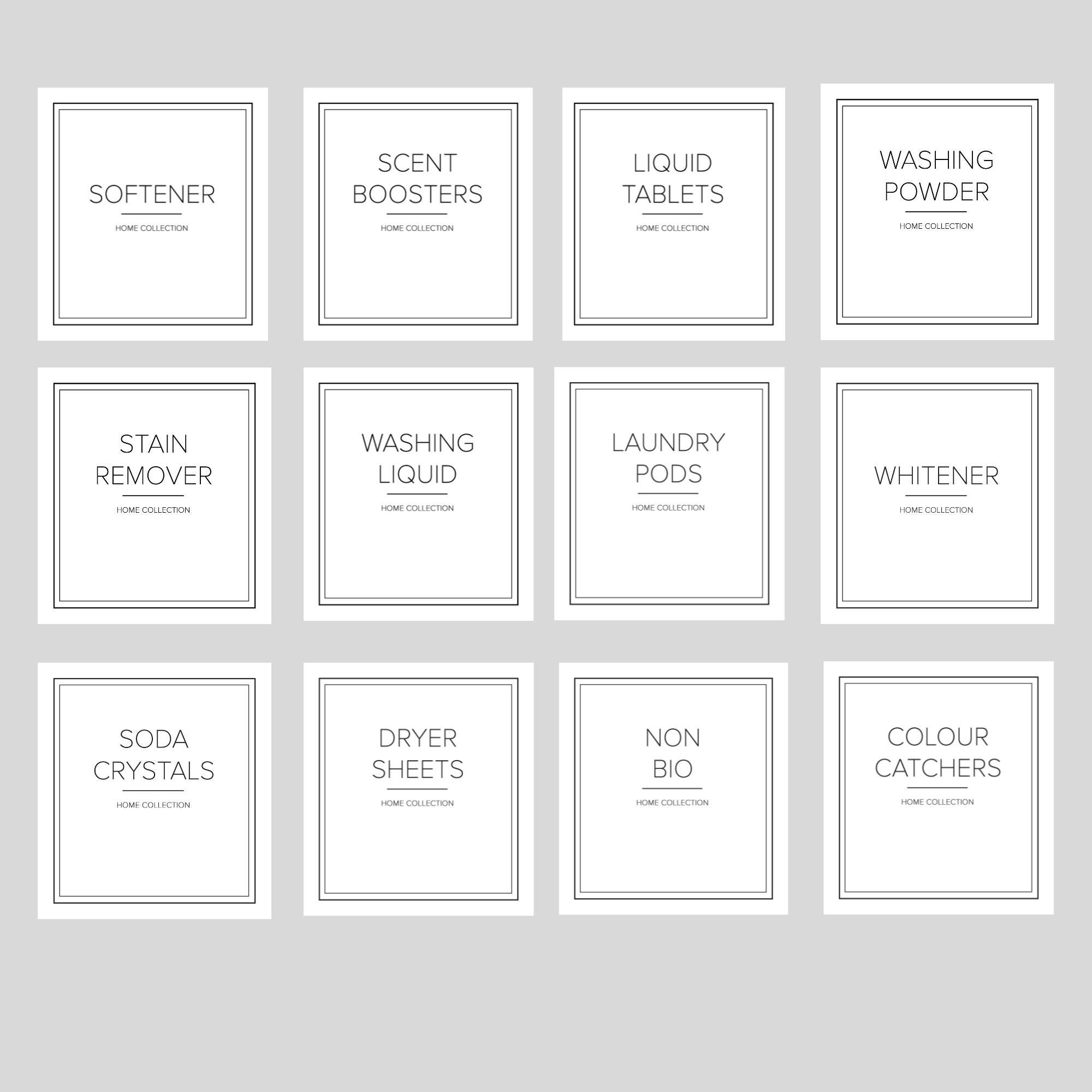 White Laundry Labels Bundle Waterproof Home Collection - Etsy UK