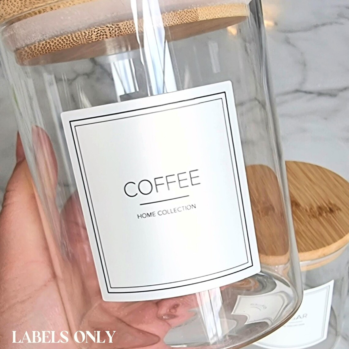 Cream Tea Coffee Sugar Labels Bundle Waterproof & Oil - Etsy