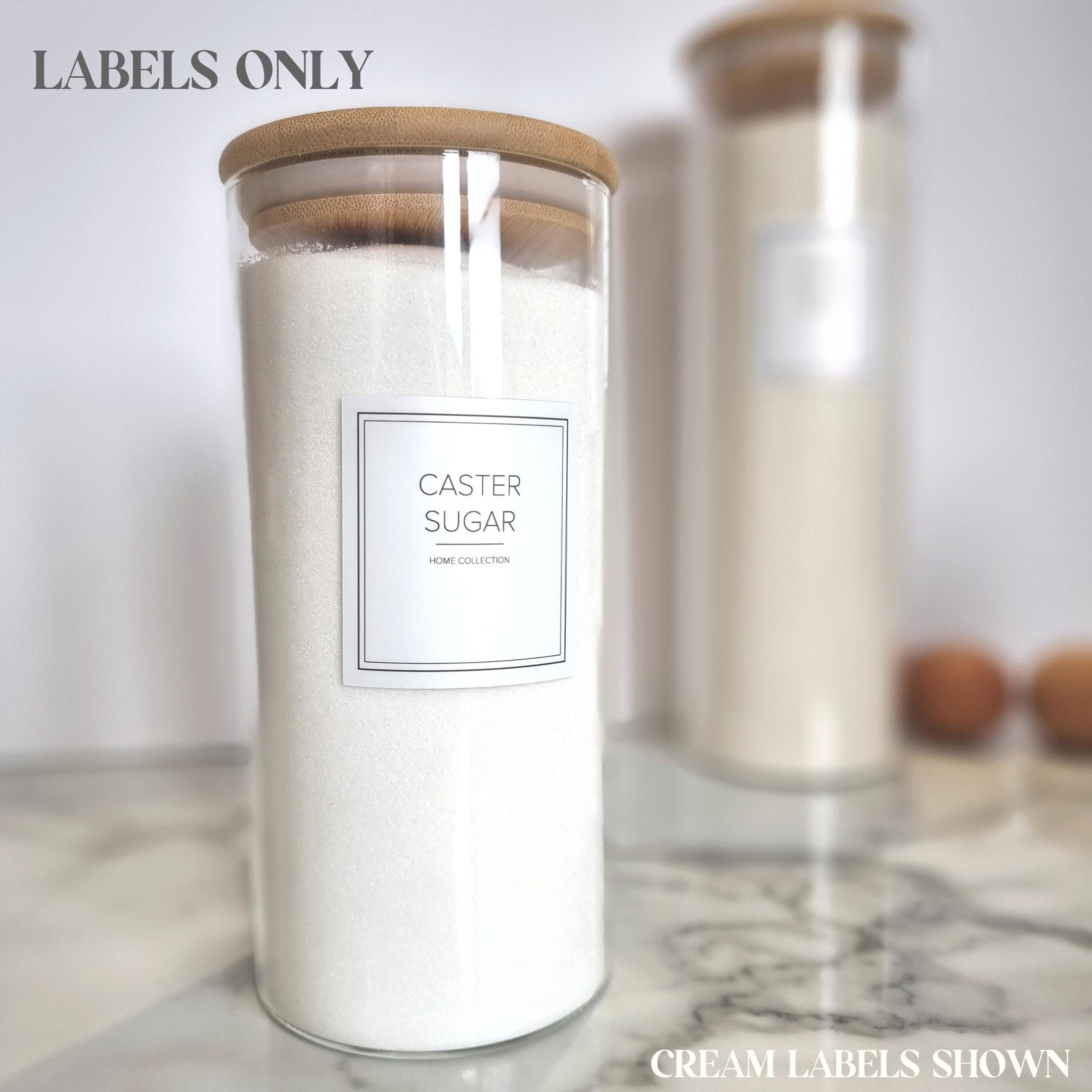 White Baking Labels Waterproof Plain Flour Icing Sugar Kitchen | Etsy