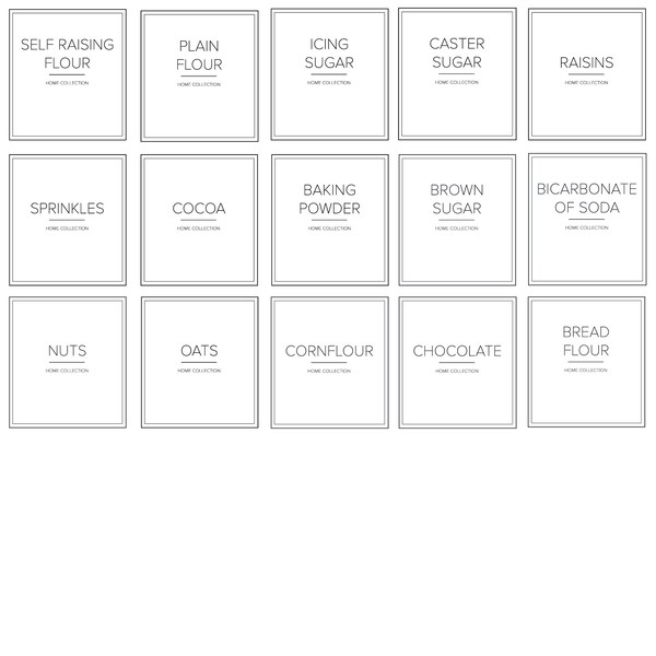 Kitchen Storage Labels Flour - Etsy