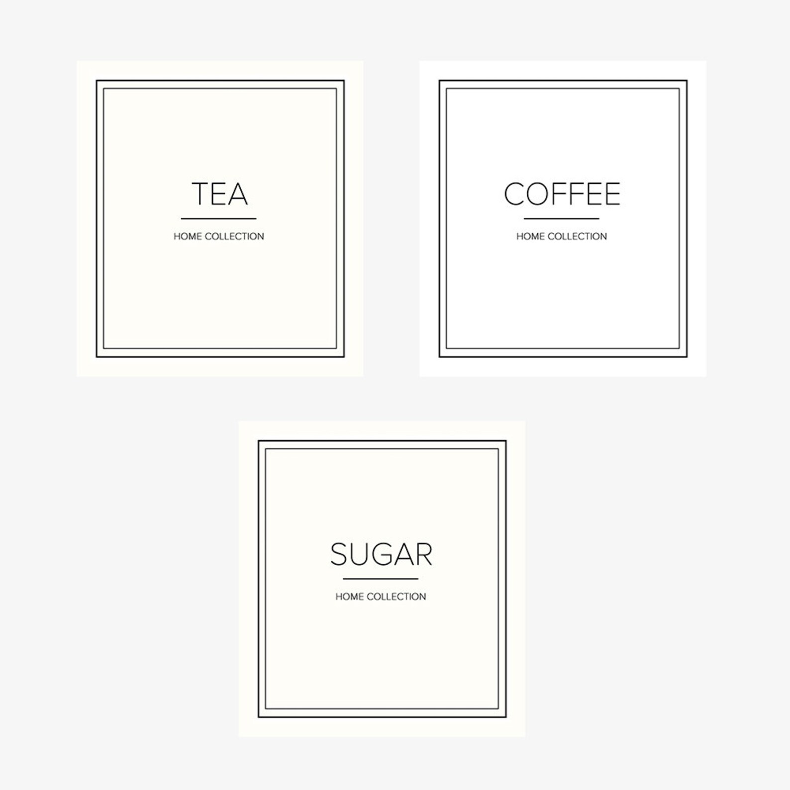 Tea Coffee Sugar Labels Bundle Waterproof & Oil Resistant | Etsy