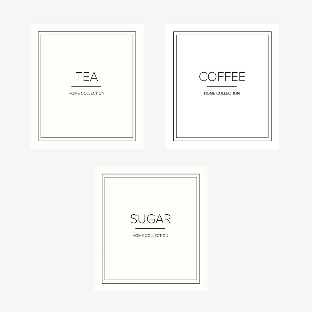 Tea Coffee Sugar Labels Bundle Waterproof & Oil Resistant | Etsy