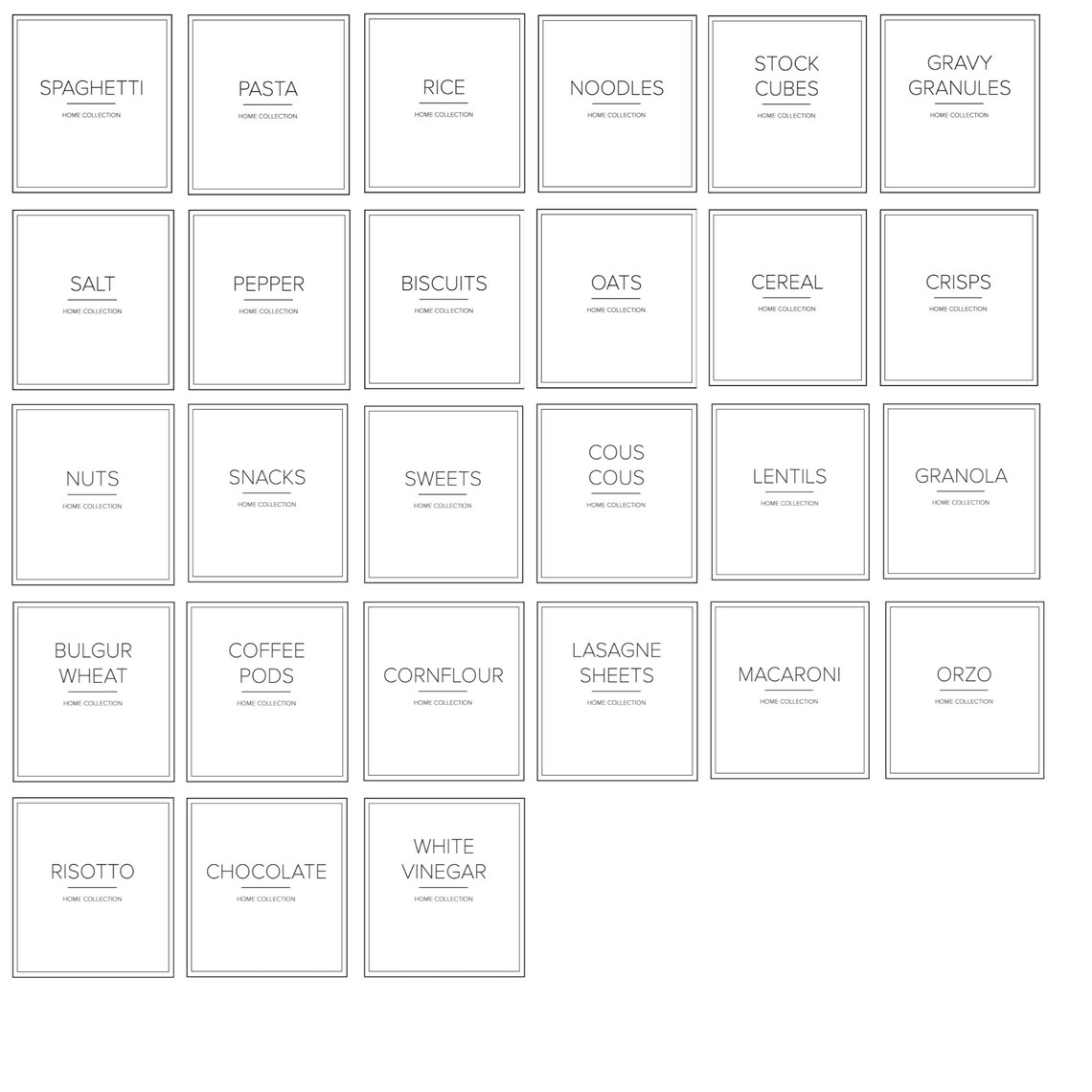 White Pantry Label Bundle Kitchen Storage Jar Labels Food - Etsy