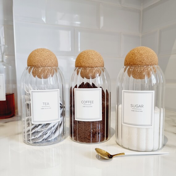 Glass kitchen canisters store