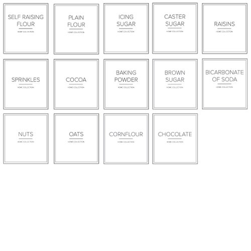 White Pantry Label Bundle Kitchen Storage Jar Labels Food - Etsy